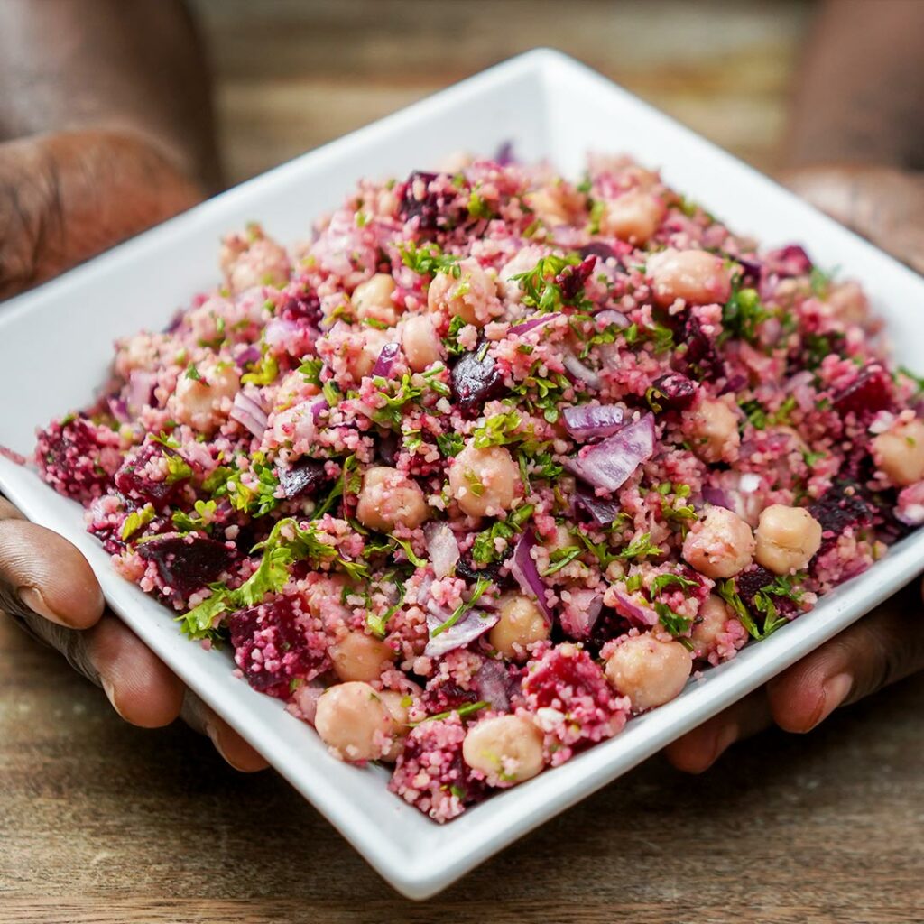 Roasted Beetroot & Chickpea Salad